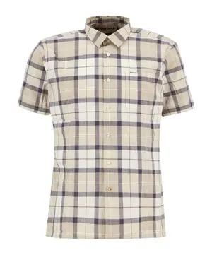 Barbour Plaid Short-sleeved Shirt - White