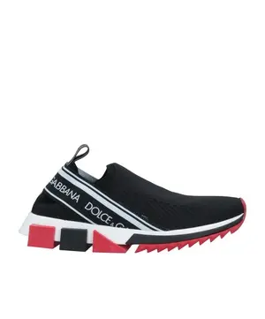 Dolce & Gabbana Printed Knit Low-top Sneakers - Black