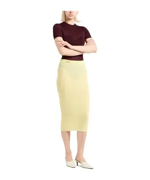Jacquemus Solid-colored Knit Midi Skirt