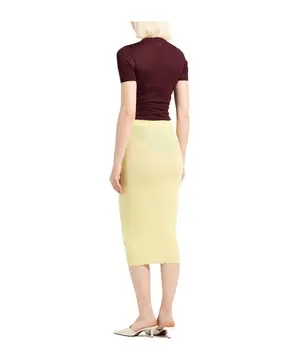 Jacquemus Solid-colored Knit Midi Skirt