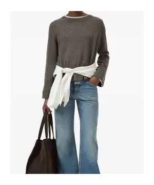 Closed Crew-neck Long-sleeve Sweater