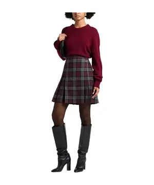 Dolce & Gabbana Plaid Pleated Skirt