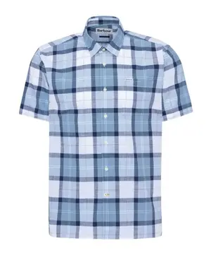 Barbour Plaid Short-sleeved Shirt - Blue