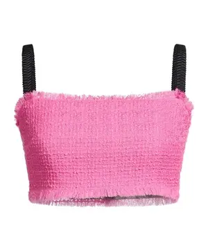 Dolce & Gabbana Tweed Square Neck Crop Top