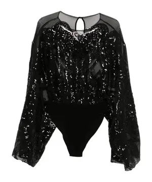 Norma Kamali Sequin Embellished Bodysuit