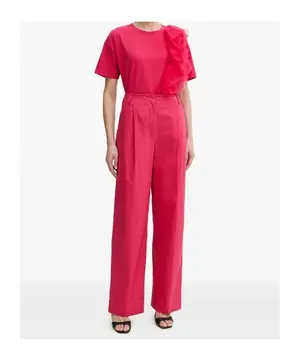 TWINSET Pleated Wide-leg Trousers