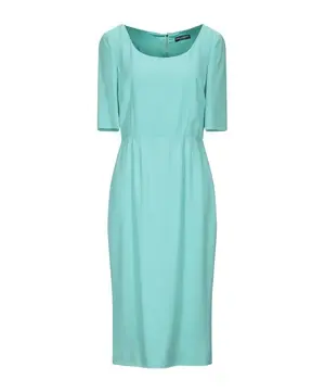 Dolce & Gabbana Midi Dress With Round Neck And Short Sleeves