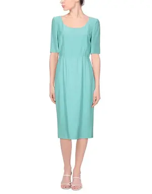 Dolce & Gabbana Midi Dress With Round Neck And Short Sleeves