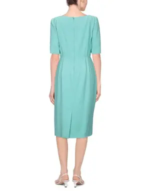Dolce & Gabbana Midi Dress With Round Neck And Short Sleeves