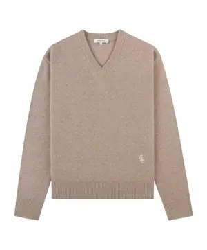 SPORTY  RICH V-neck Embroidered Sweater - No