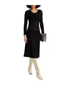 Dolce & Gabbana Minimalist Knitted Flare-sleeve Dress