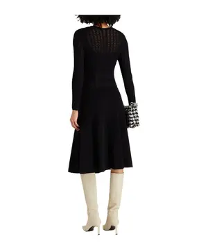 Dolce & Gabbana Minimalist Knitted Flare-sleeve Dress