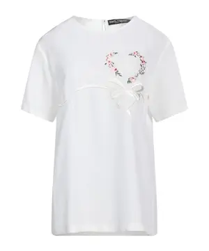 Dolce & Gabbana Solid-color Short-sleeved T-shirt - White