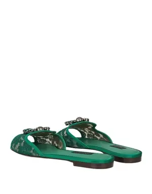 Dolce & Gabbana Lace Print Sandals - Green
