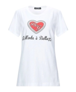Dolce & Gabbana Crystal Embellished Heart Print T-shirt