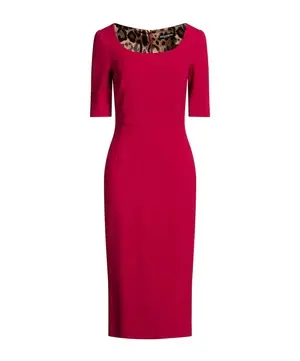 Dolce & Gabbana Midi Dress With Scoop Neckline - Magenta