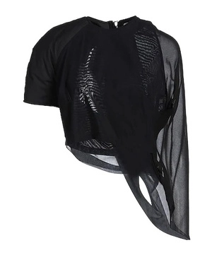 Jacquemus Cropped Tulle Top