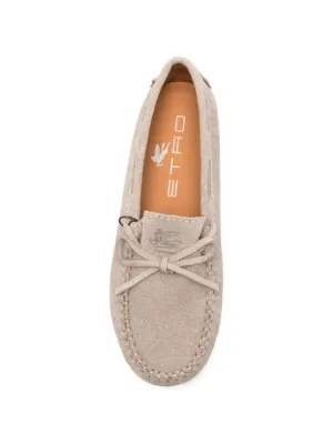 Etro Paisley Suede Moccasins