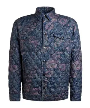 Etro Quilted Overshirt With Floral Paisley Motif