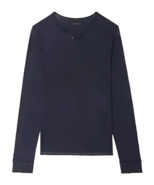 Zadig&Voltaire Monastir Henley T-shirt - Encre