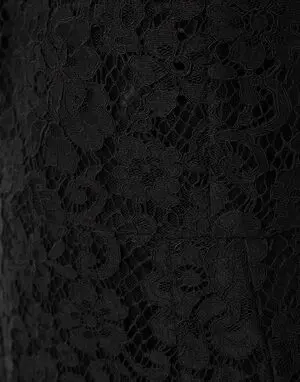Dolce & Gabbana Lace Long-sleeved Midi Dress - Black
