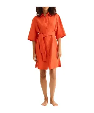 ERES Séducteur Shirt Dress With Belt - Red
