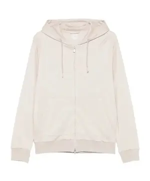Eleventy Zipper Hoodie - Light Brown
