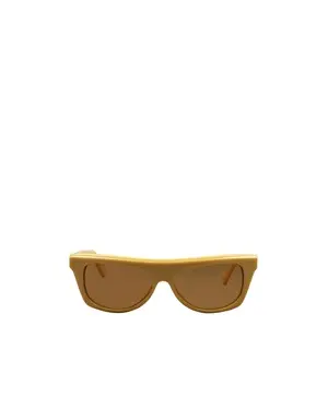 Jacquemus Wraparound Plastic Sunglasses Yellow