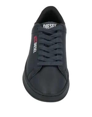 DIESEL® Low Top Leather Sneakers With Logo Print