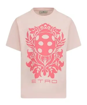 Etro Cotton Jersey T-shirt With Placed Ladybird Print