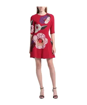 Dolce & Gabbana Floral-print Crepe Lace Dress