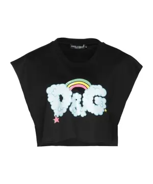 Dolce & Gabbana Graphic Print Cropped Sleeveless T-shirt