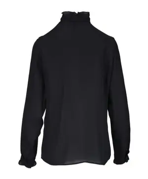 NILI LOTAN High Neck Ruffled Blouse