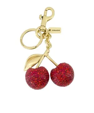 COACH Embellished Cherry Bag Charm - Red