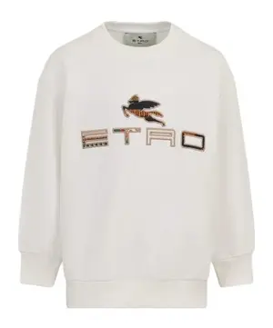 Etro Prints Legacy Cotton Sweatshirt With Logo - White