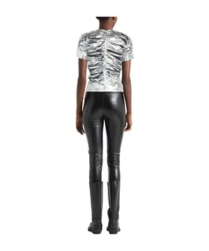DIESEL® Solid-color Metallic Luster T-shirt