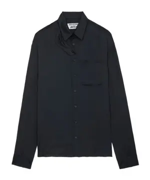 Zadig&Voltaire Long-sleeved Dropped-shoulder Shirt - Black
