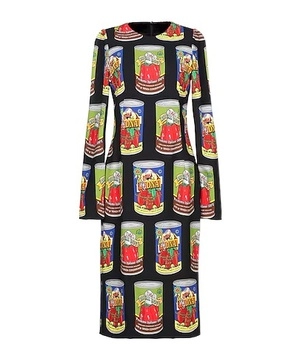 Dolce & Gabbana Multi-color Fitted Dress - Black
