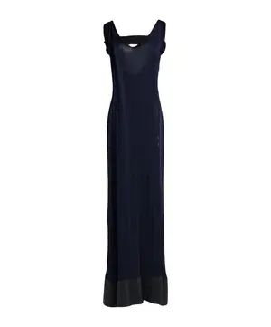 Jacquemus Sleeveless V-neck Flared Jersey Maxi Dress - Blue