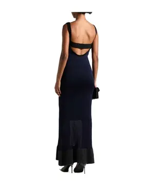 Jacquemus Sleeveless V-neck Flared Jersey Maxi Dress
