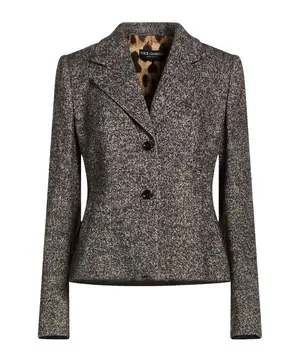 Dolce & Gabbana Single-breasted Tweed Blazer - Black