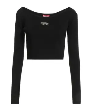 DIESEL® Solid-colored Knitwear - Black