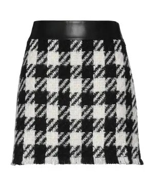 Dolce & Gabbana Plaid Midi Skirt In Two-tone Check