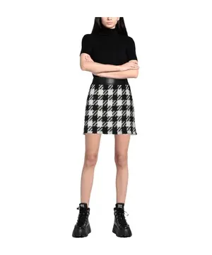 Dolce & Gabbana Plaid Midi Skirt In Two-tone Check