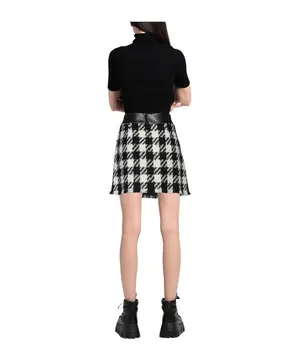 Dolce & Gabbana Plaid Midi Skirt In Two-tone Check
