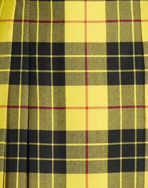 Dolce & Gabbana Pleated Plaid Wool Skirt