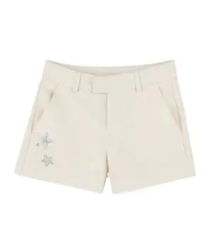 Zadig&Voltaire Rhinestone Embellished Twill Shorts - White