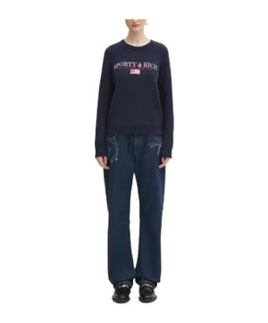 SPORTY  RICH Crew-neck Long-sleeve Sweater - No