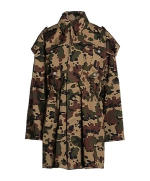 Dolce & Gabbana Camouflageprint Longsleeve Trench Coat - Green