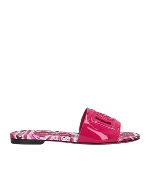 Dolce & Gabbana Patent Leather Slide Sandals